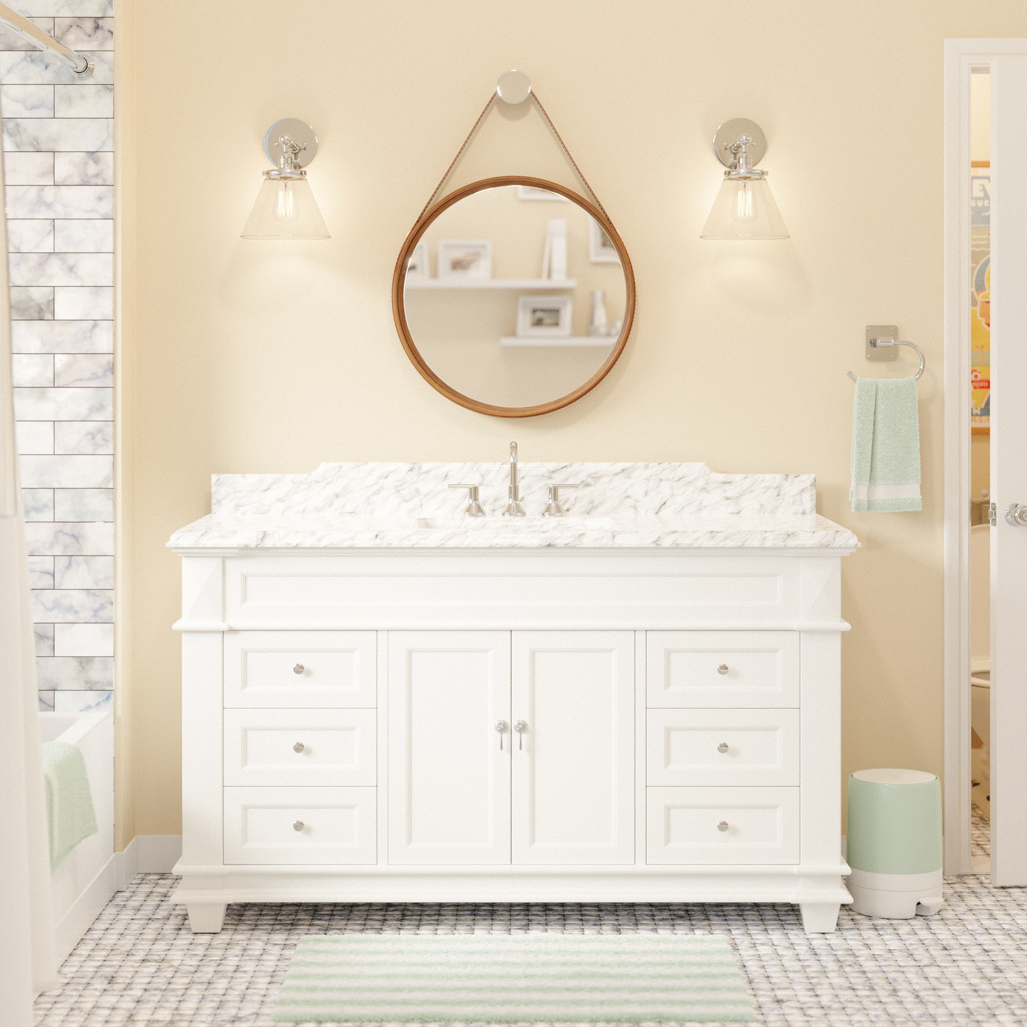 Kitchen Bath Collection Elizabeth 60'' Single Bathroom Vanity Set ...