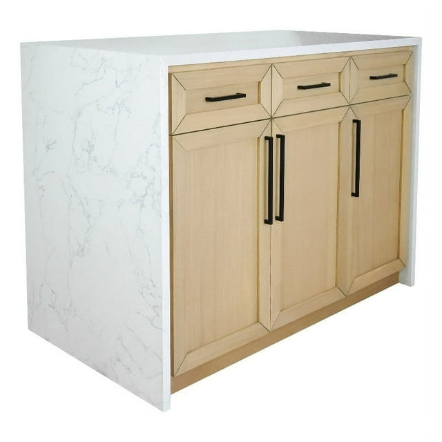 Kitchen Bath Collection Palisade 48" Modern Wood Kitchen Island in ...