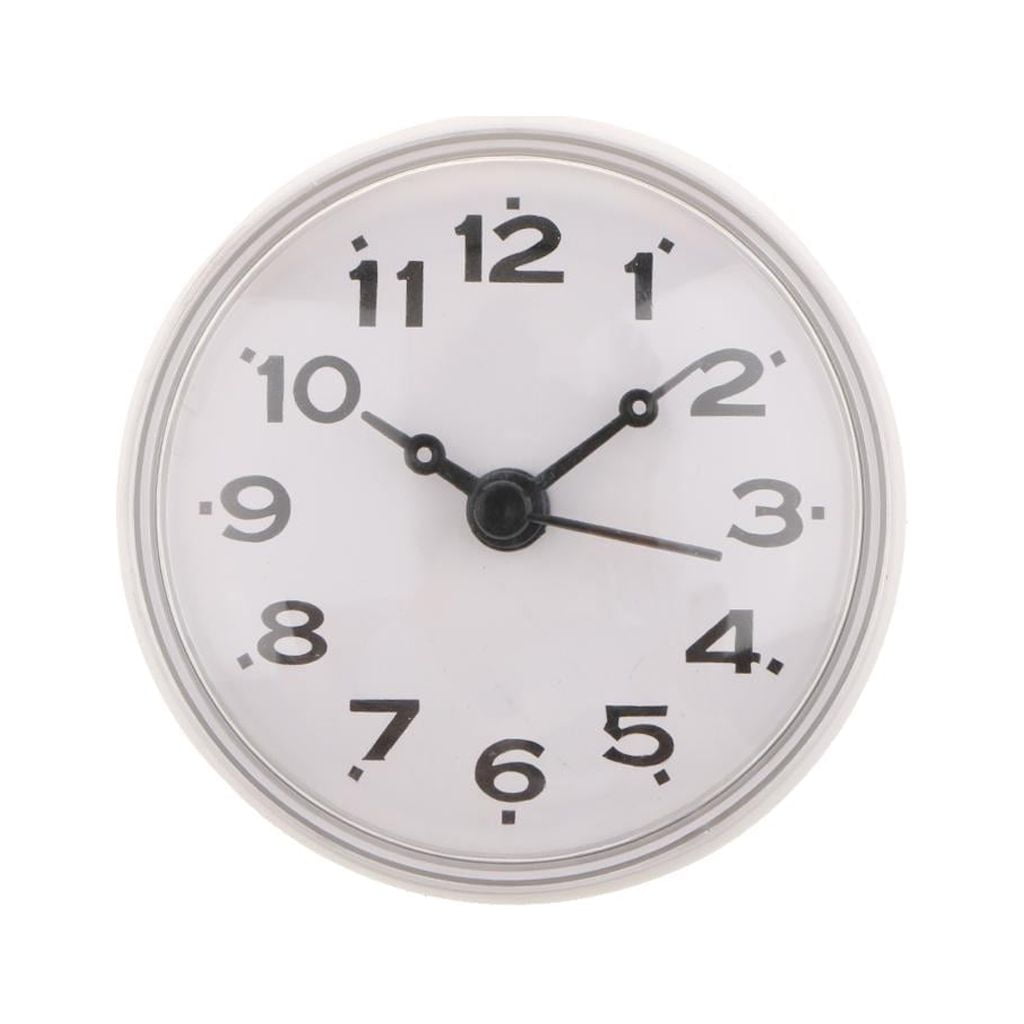 Kitchen Bathroom Bath Shower Waterproof Clock Suction Cup Wall Clock ...