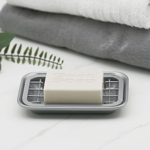 Kitchen and Bathroom Soap Dish Tray - Metal Soap Dish Tray with ...