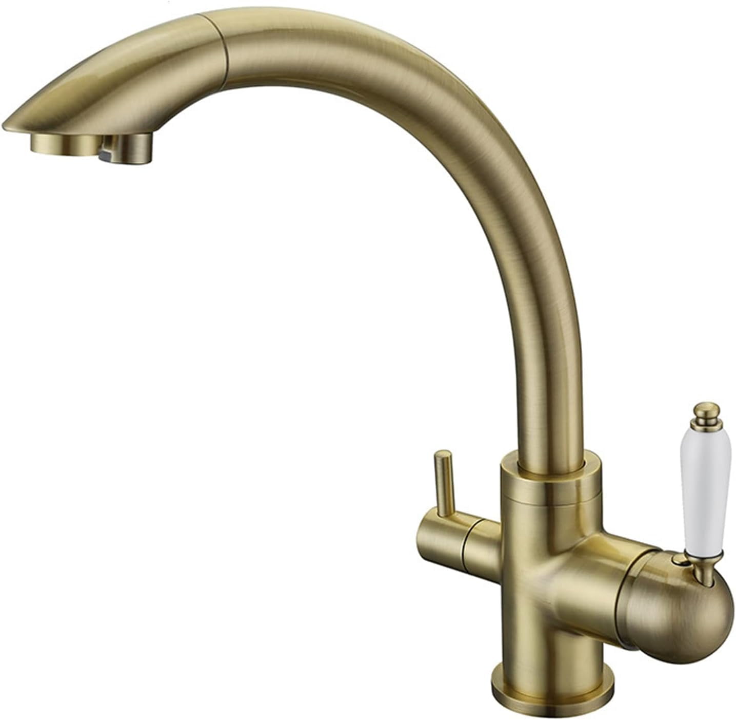 Kitchen Brass Kitchen Sink Single Hole Kitchen 360 Degree Rotating ...