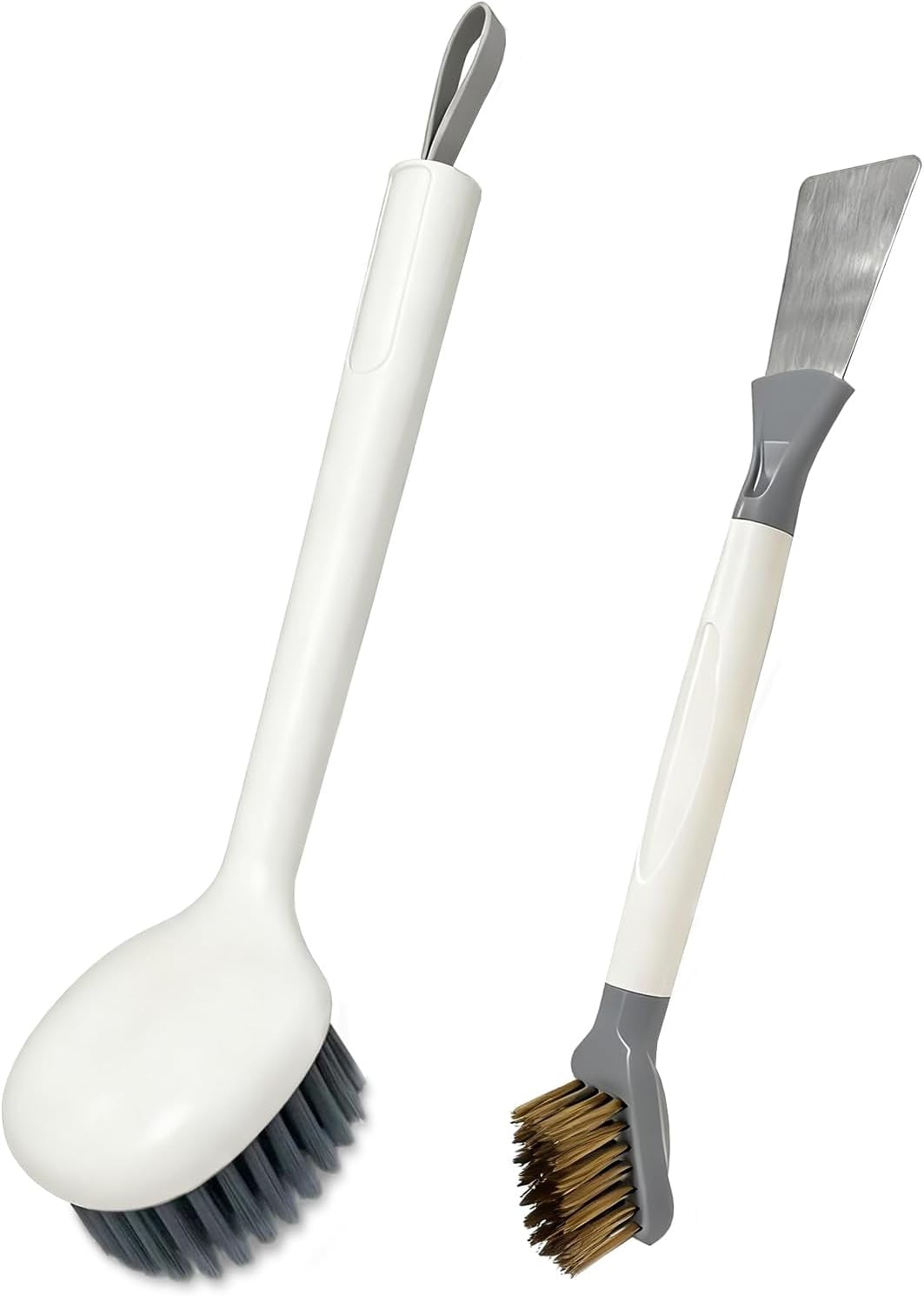 Kitchen Brush 2-Piece Set, Handheld Dish Brush and Dual-Head Cleaner ...