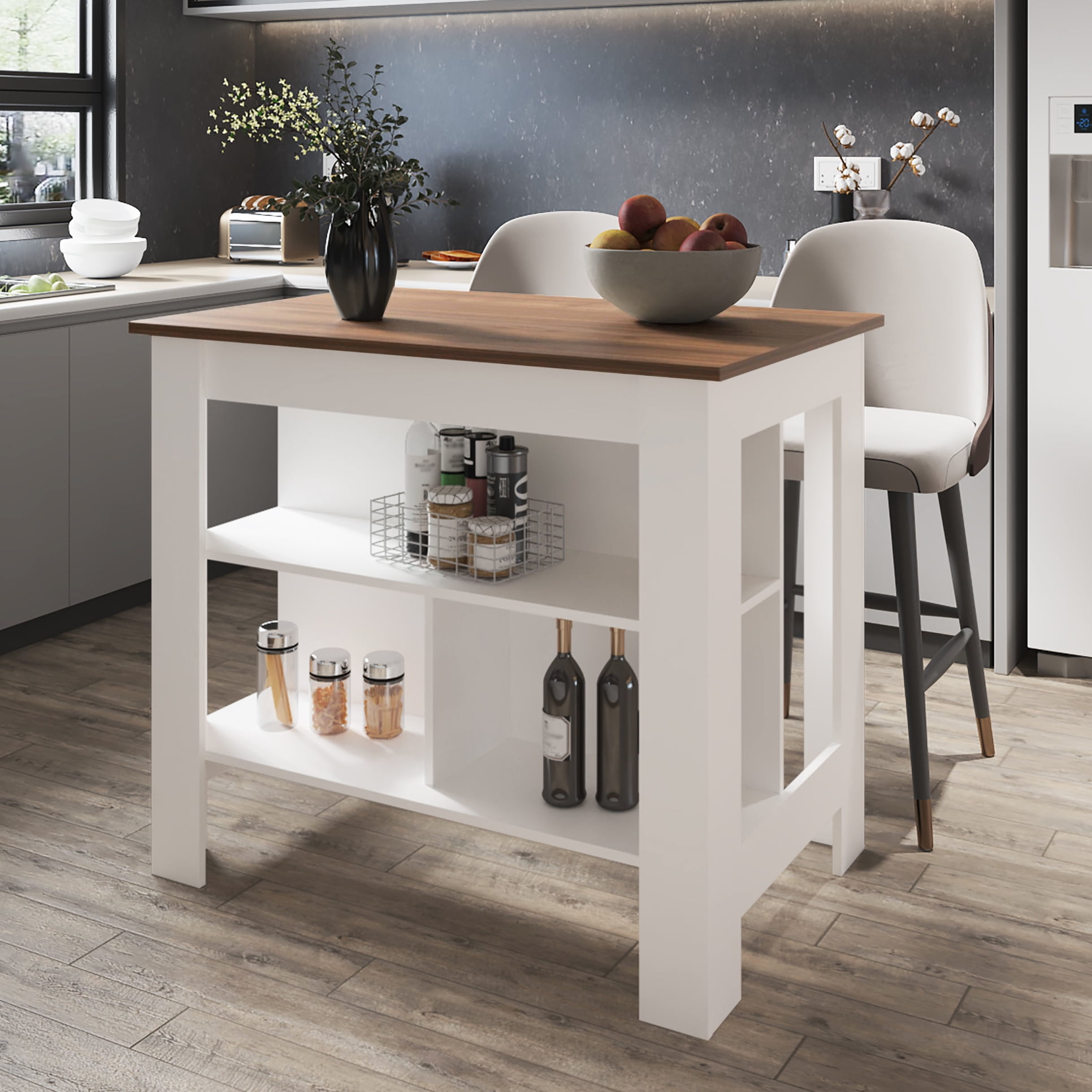 Kitchen Buffet - Add Extra Storage To Your Island With Bar Stools ...