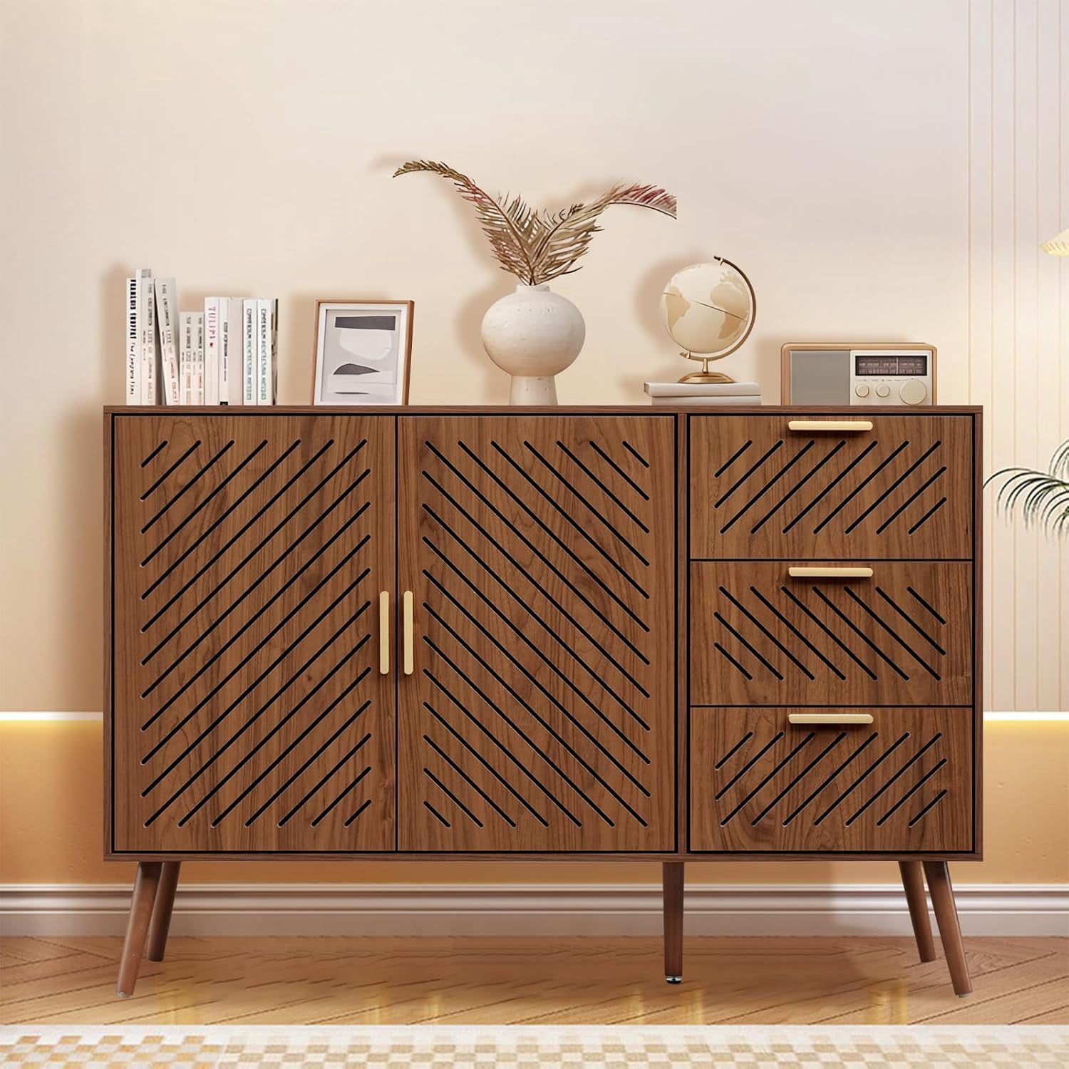 Kitchen Buffet Sideboard Cabinet, Buffet Coffee Table with Storage ...