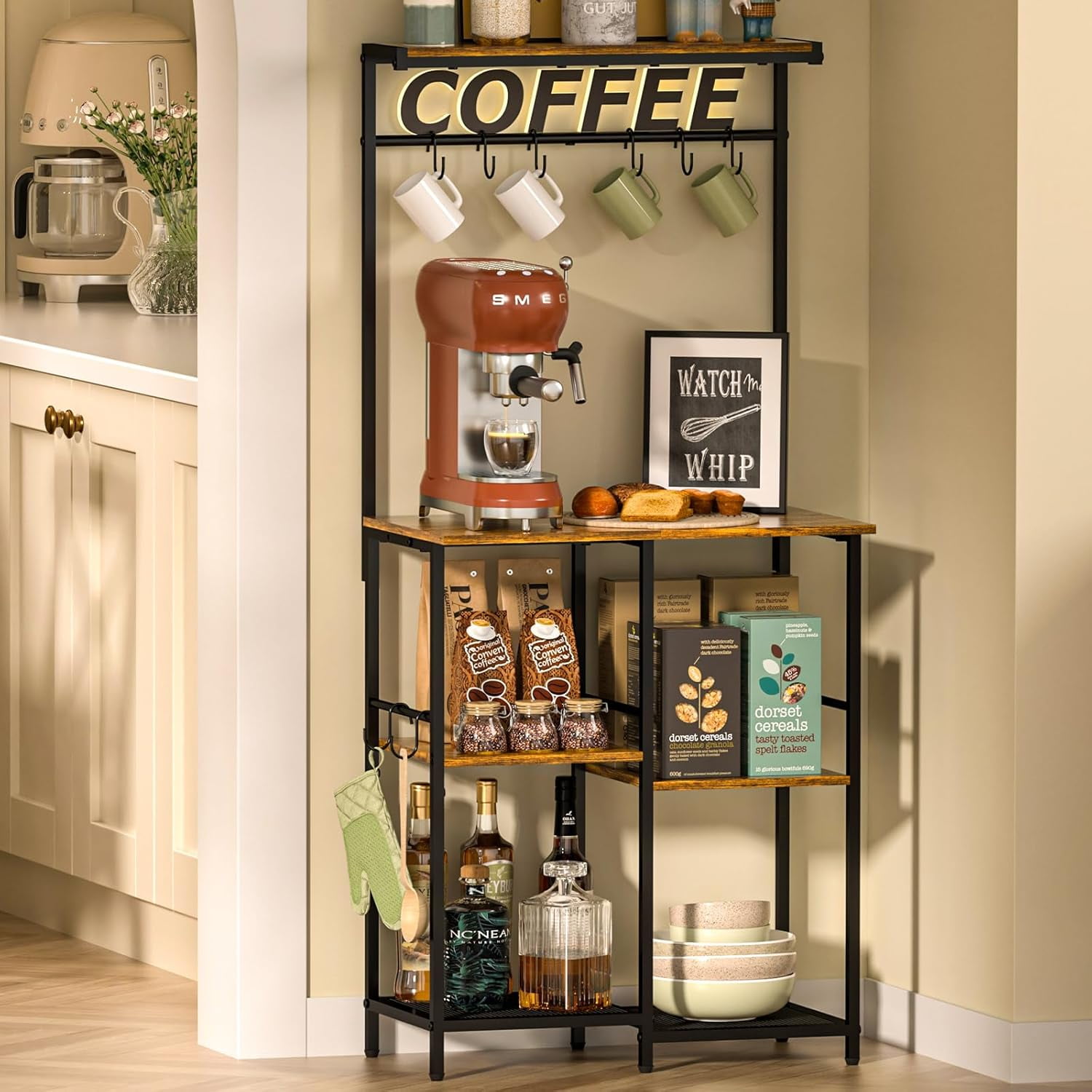 Kitchen Buffets Sideboards 23.6 Inch Length With 6 Tiers Zoned Storage ...