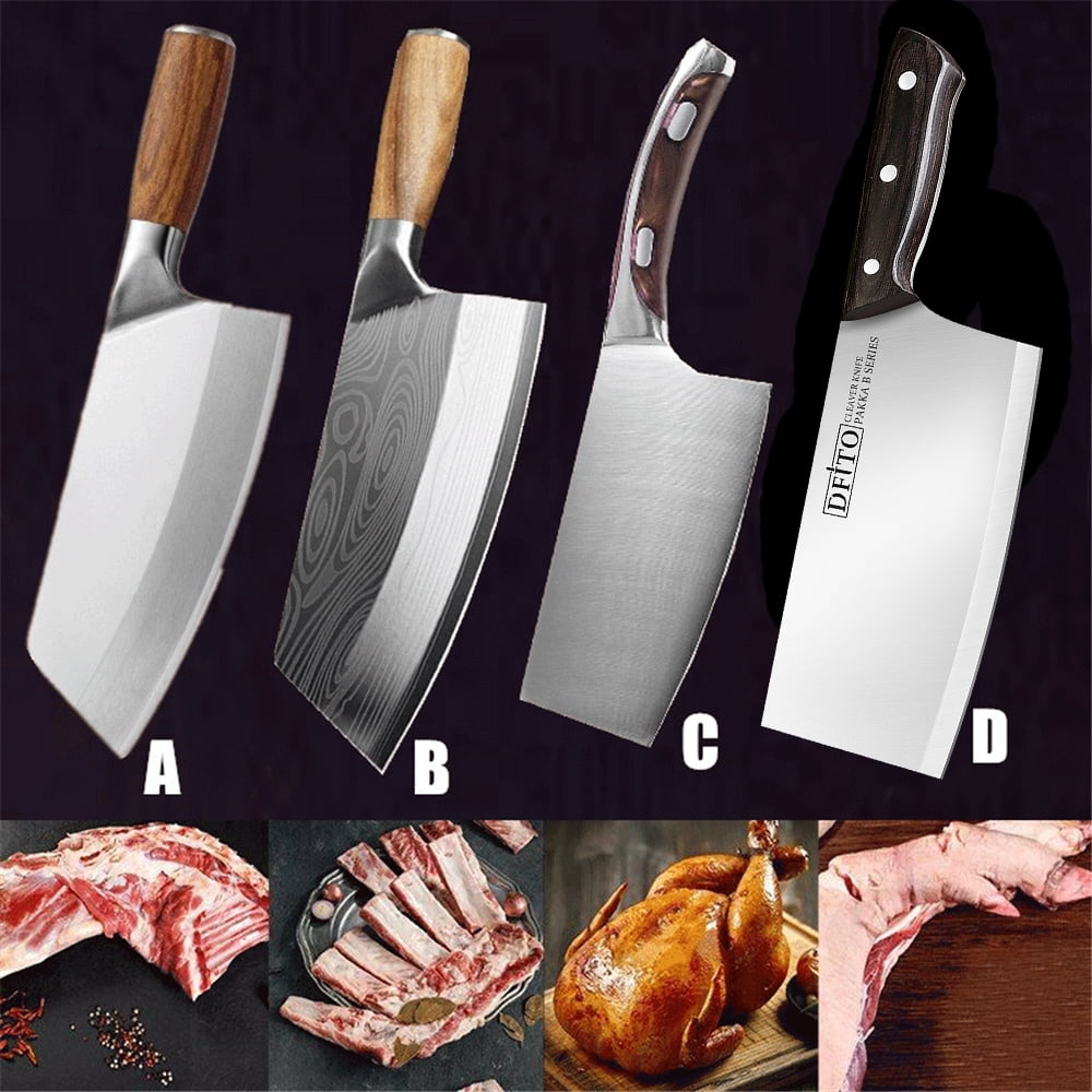 Kitchen Butcher Knife Stainless Steel - 8 Inch Multi Purpose Best for ...