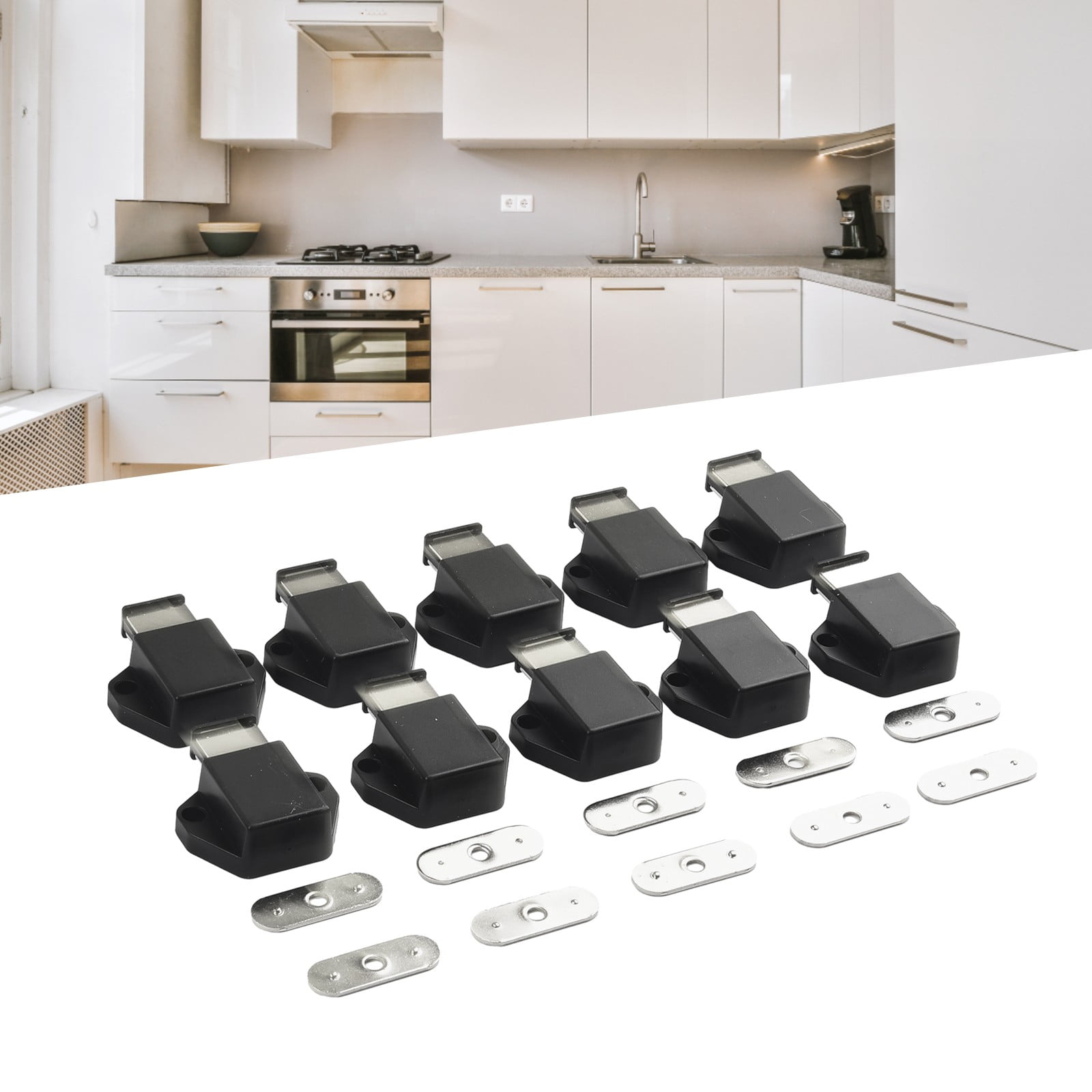 Kitchen Cabinet Door Stopper Catch Soft Close Magnetic Push To Open ...