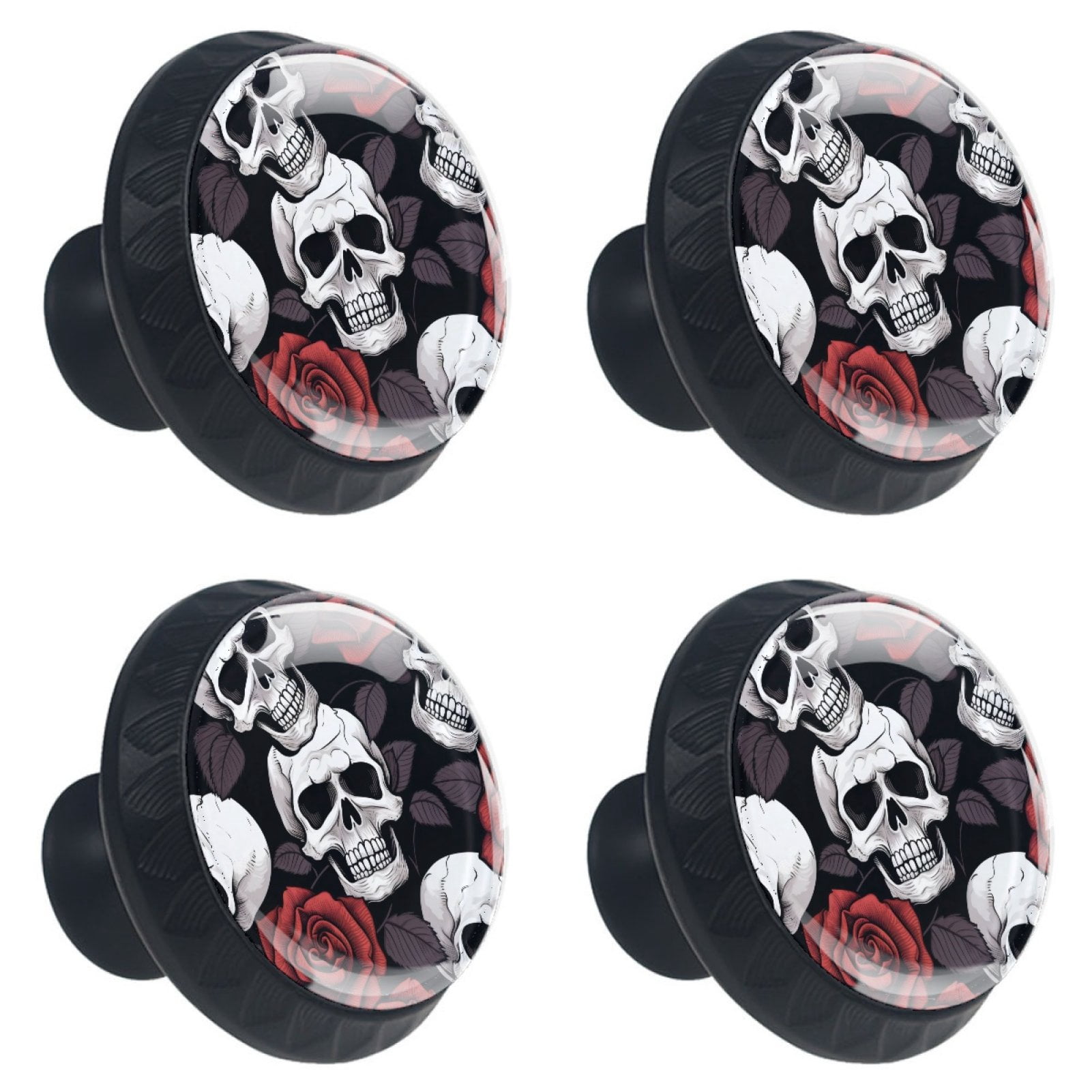 Kitchen Cabinet Drawer Pulls and Knobs,Skull Rose Floral Furniture ...