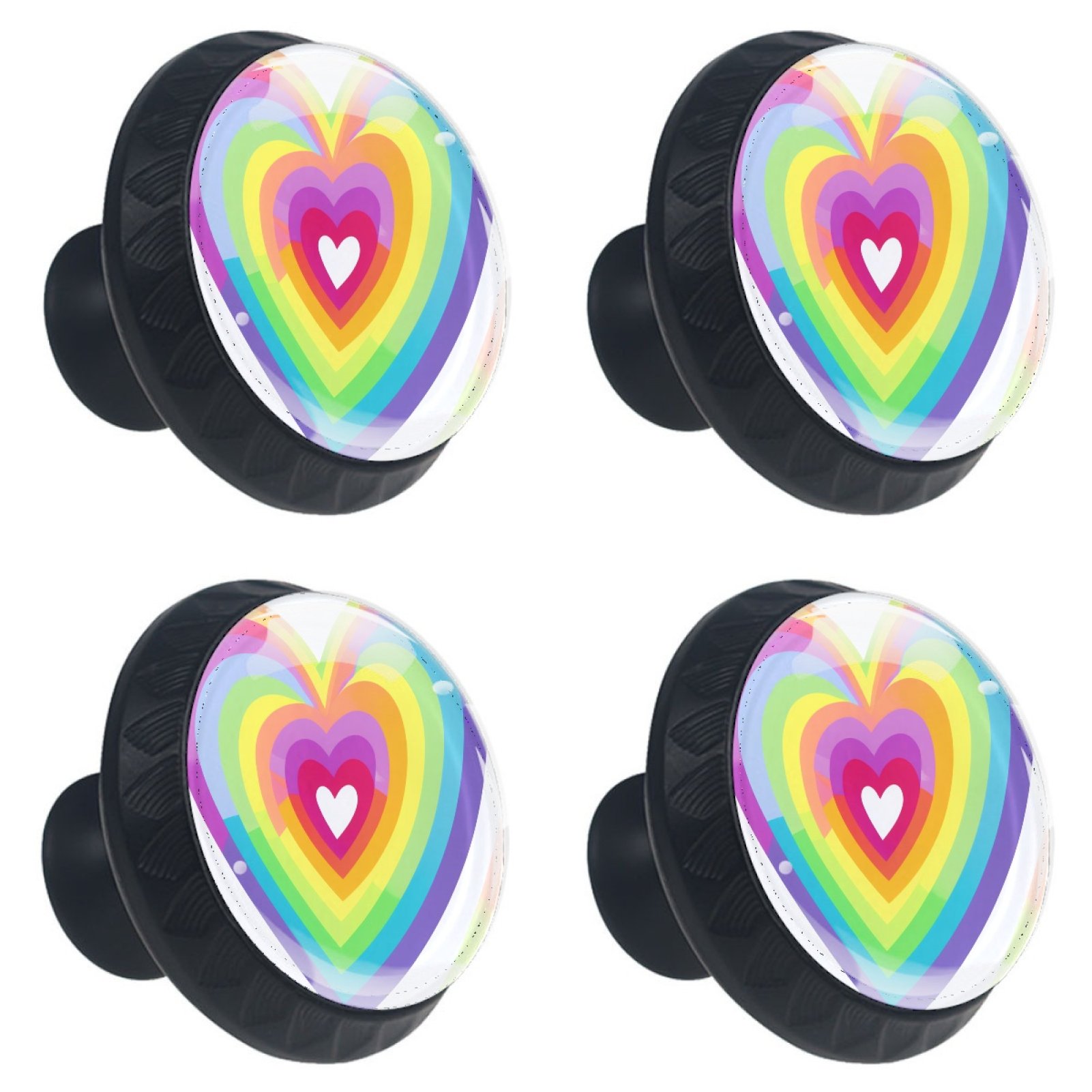 Kitchen Cabinet Drawer Pulls and Knobs,Valentine's Day Rainbow Heart ...