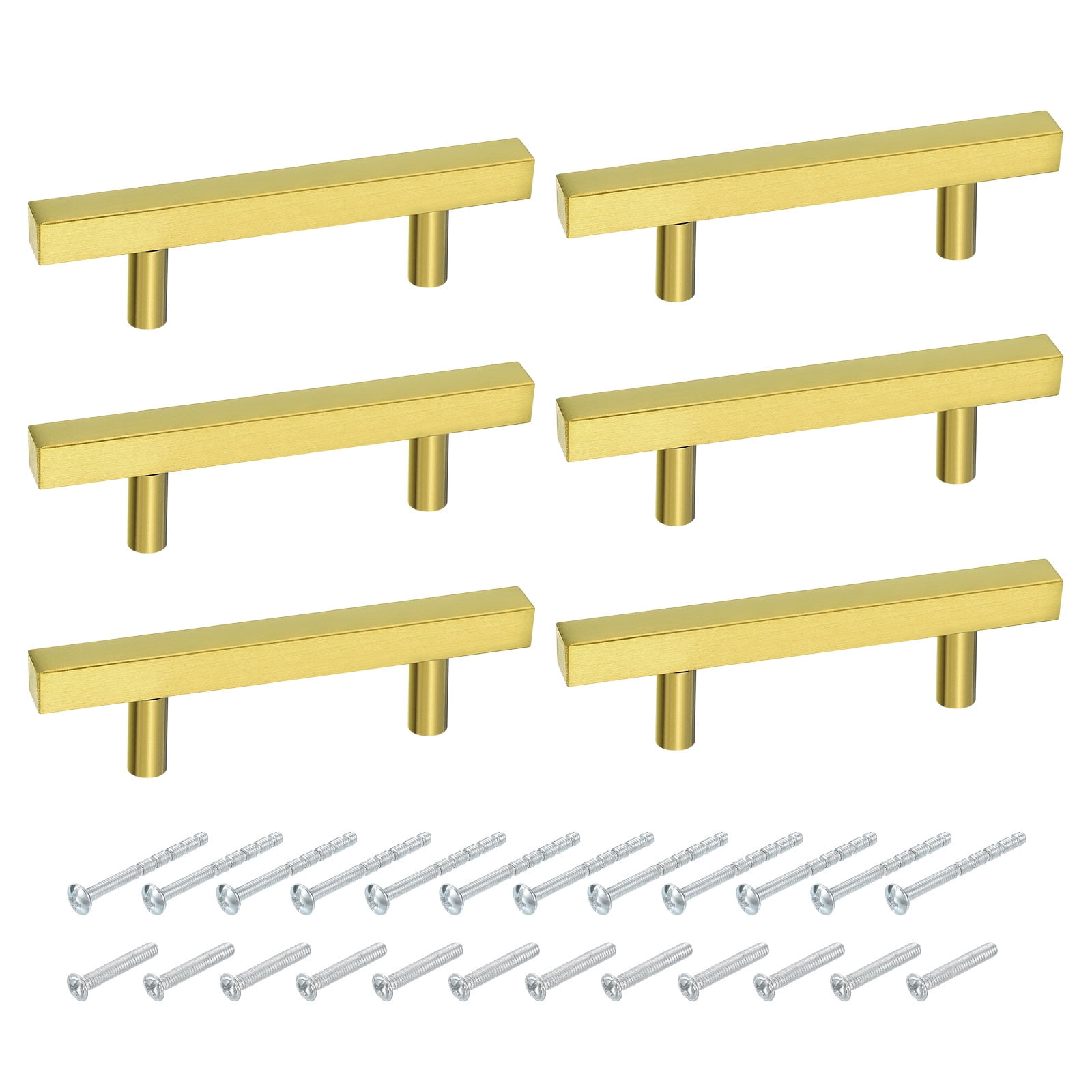 Kitchen Cabinet Handles, 6Pcs 5" - Stainless Steel Square Cabinet Pulls ...