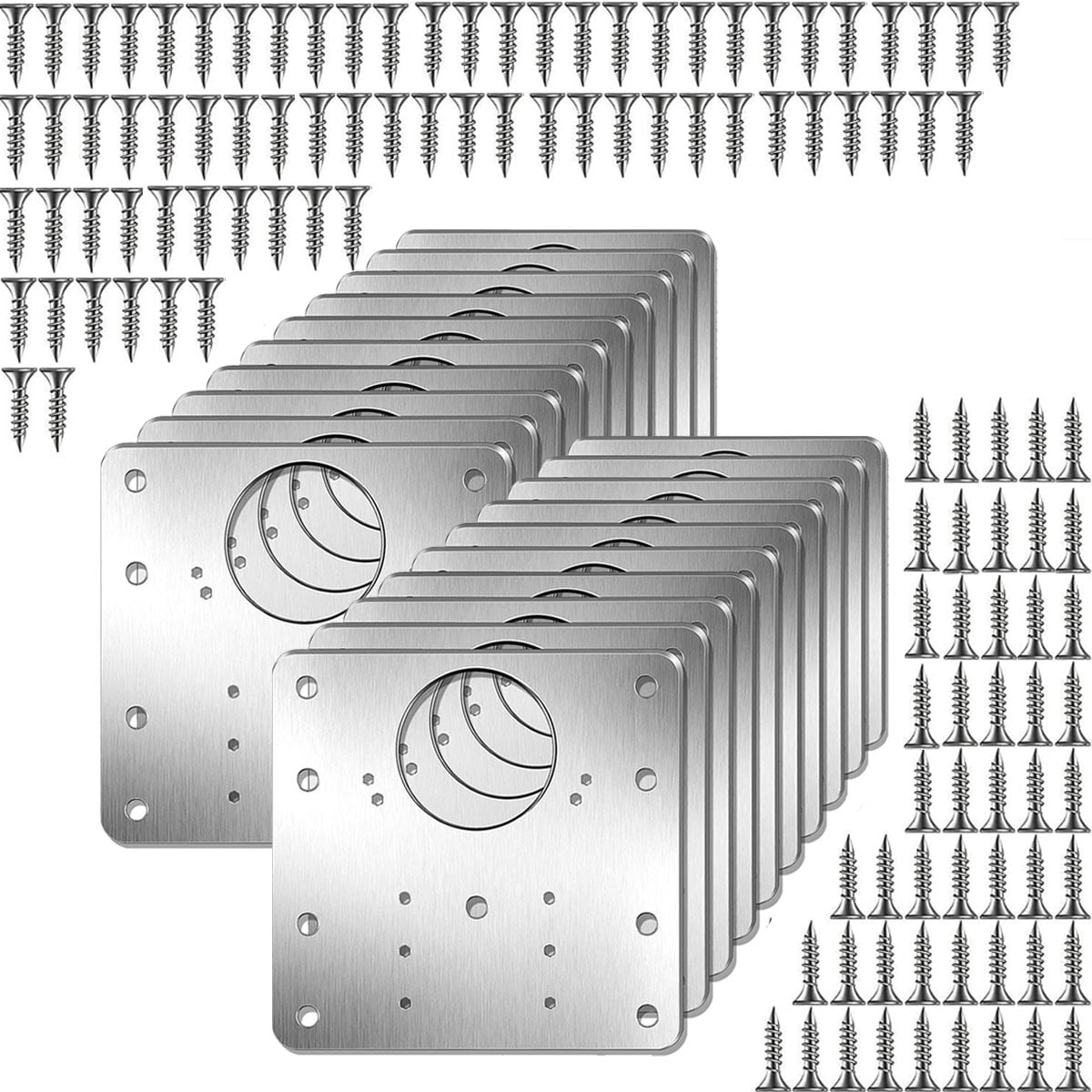 Kitchen Cabinet Hinge Repair Kit;Stainless Steel Hinge Plate;Rust ...