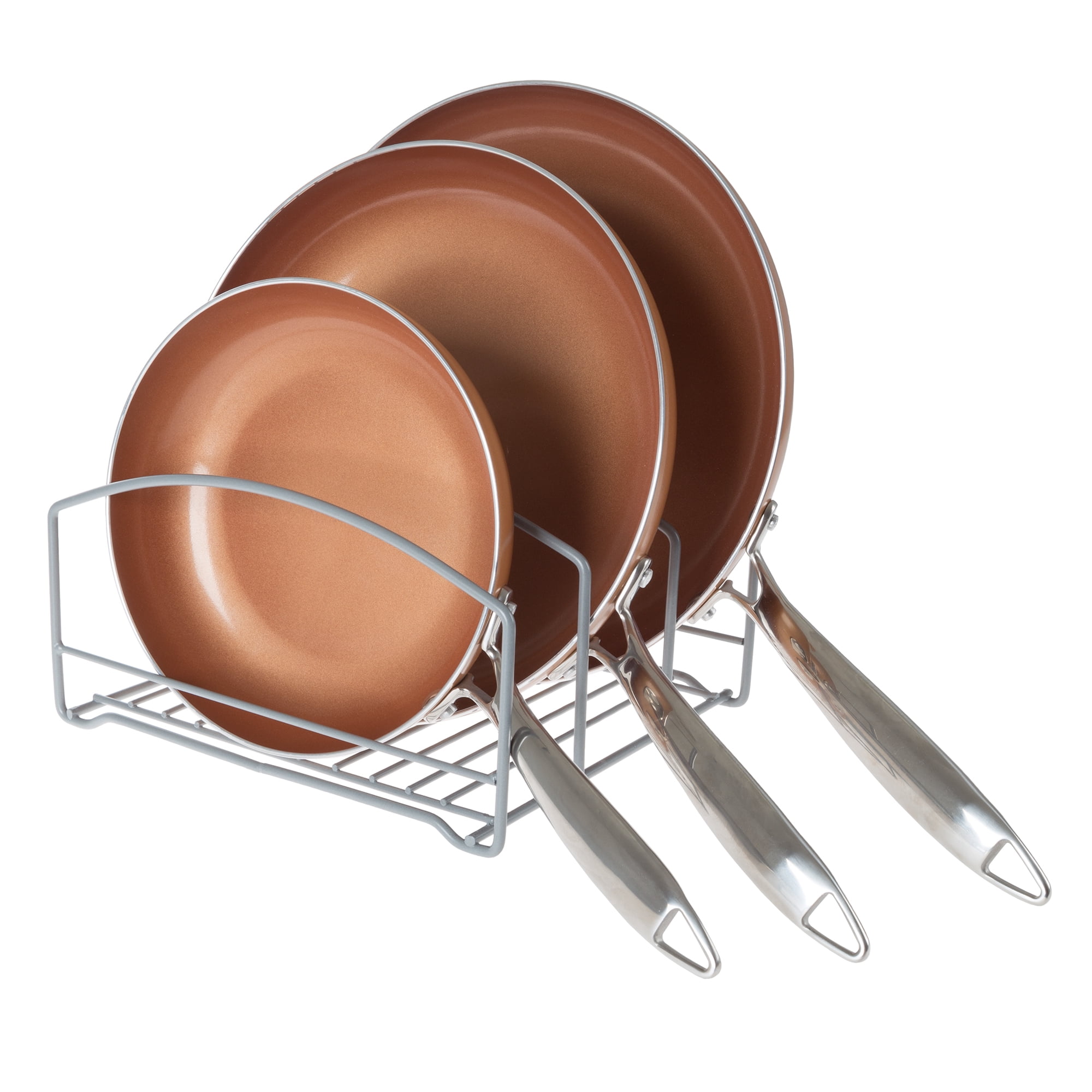 Kitchen Cabinet Organizer- Chrome Houseware, Bakeware and Cookware Pantry Storage Rack by Lavish ...