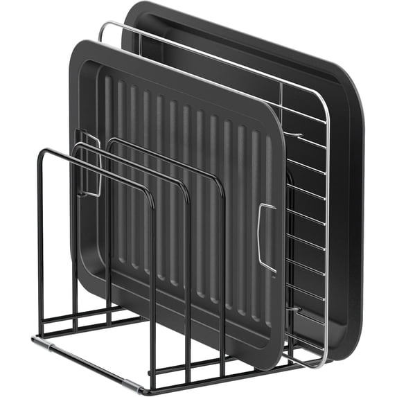 Kitchen Cabinet Organizer, Steel Cookware Holder, Divided Holder with 5 ...