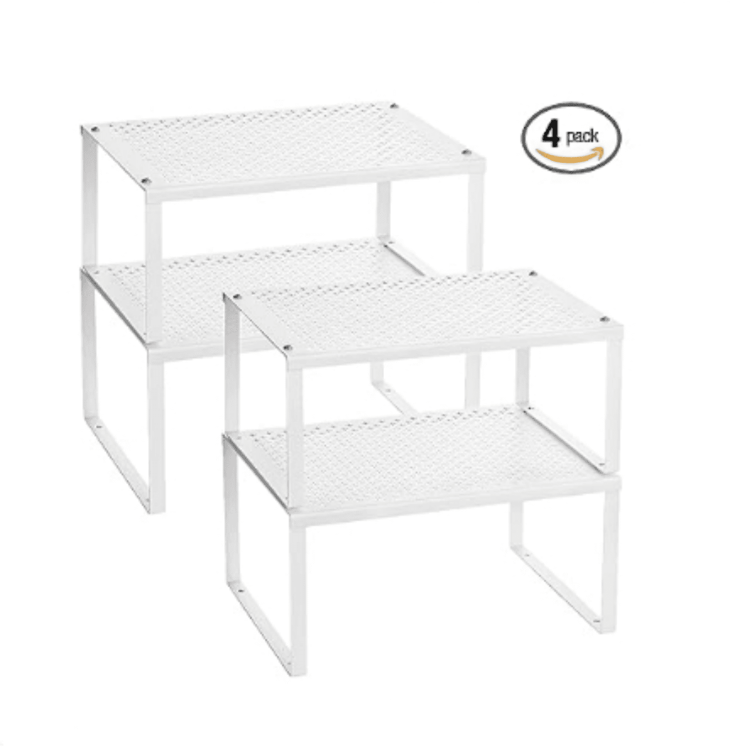 Kitchen Cabinet Shelf Organizers, Set of 4 Kitchen Counter Storage ...