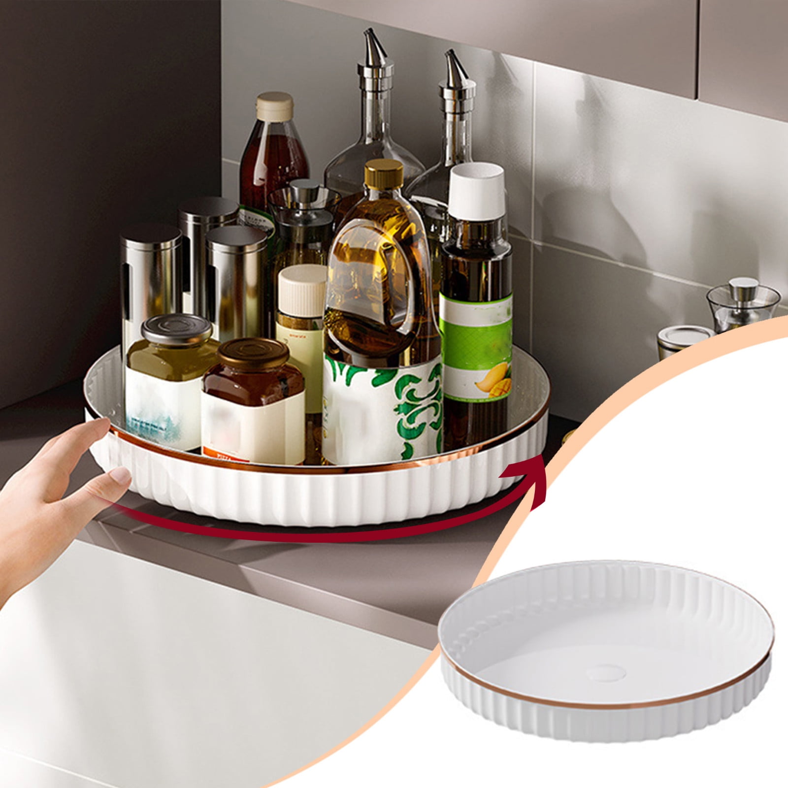 Kitchen Cabinet Turntable Organizer Spinning for Pantry, Fridge ...