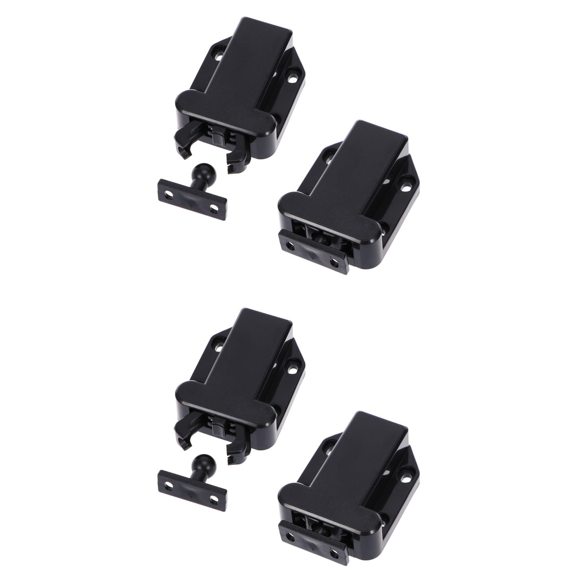 2 Pack Kitchen Cabinet Door Closers Self-Locking Cupboard Catch ...