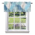 Kitchen Cafe Valance Curtain for Small Windows,Botanical Palm Leaves ...