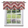 Kitchen Cafe Valance Curtain for Small Windows,Nordic Wave Chevron ...
