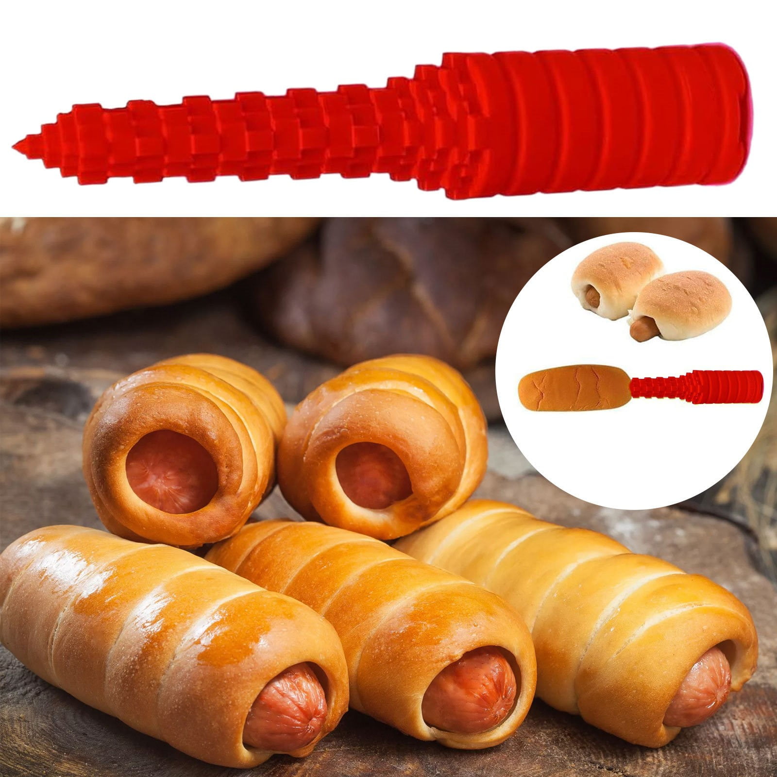 Kitchen Cake Mould Gold Hot Dog Bun Bread Hot Dog Drilling Grilling ...