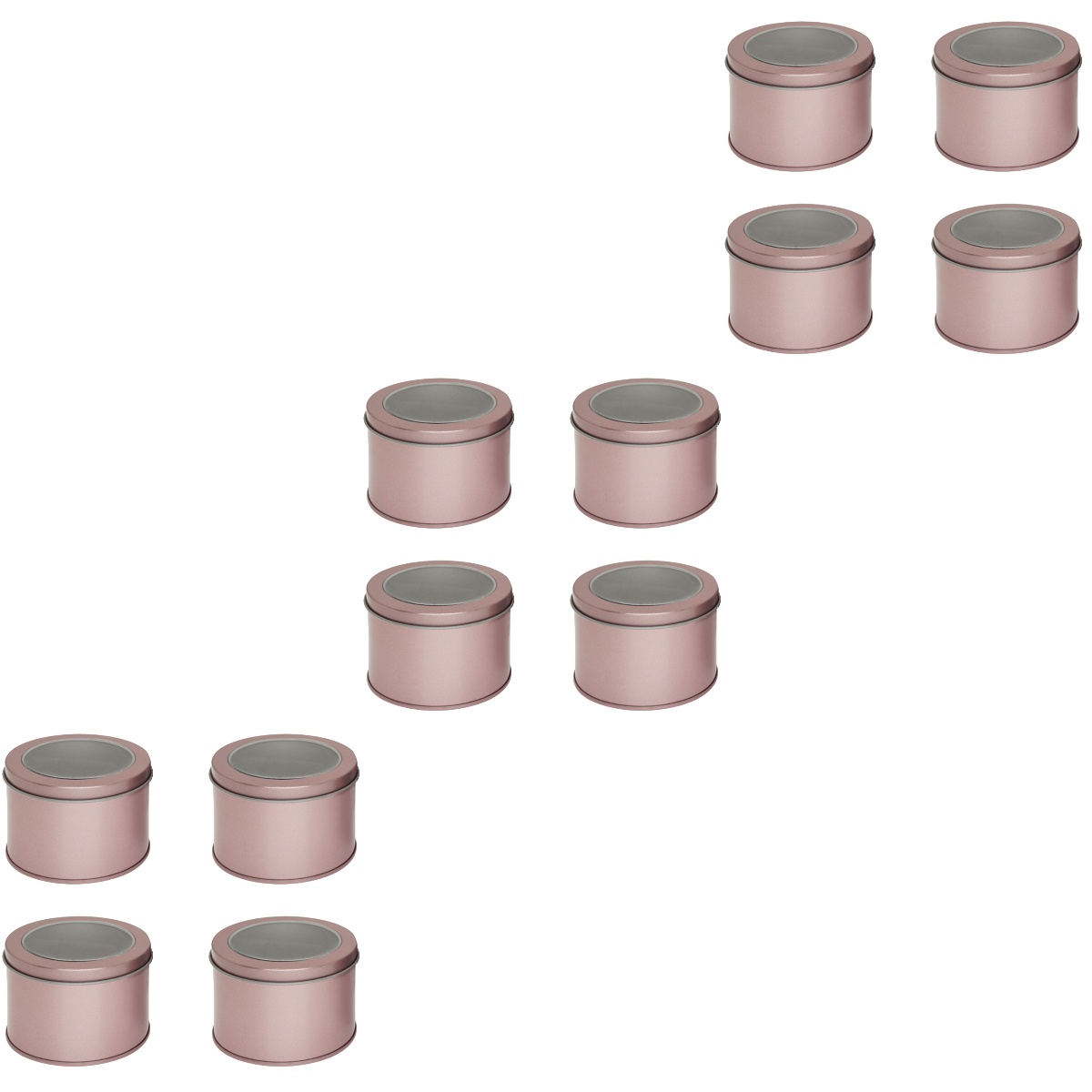 Kitchen Canister Rose Gold Cake Storage Tin Metal Container with Lid ...