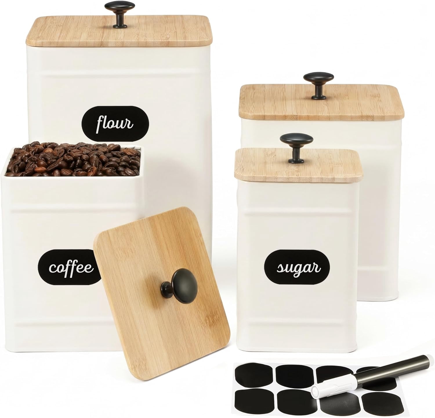 Kitchen Canisters, Airtight Canister Sets for Kitchen Counter, Kitchen ...