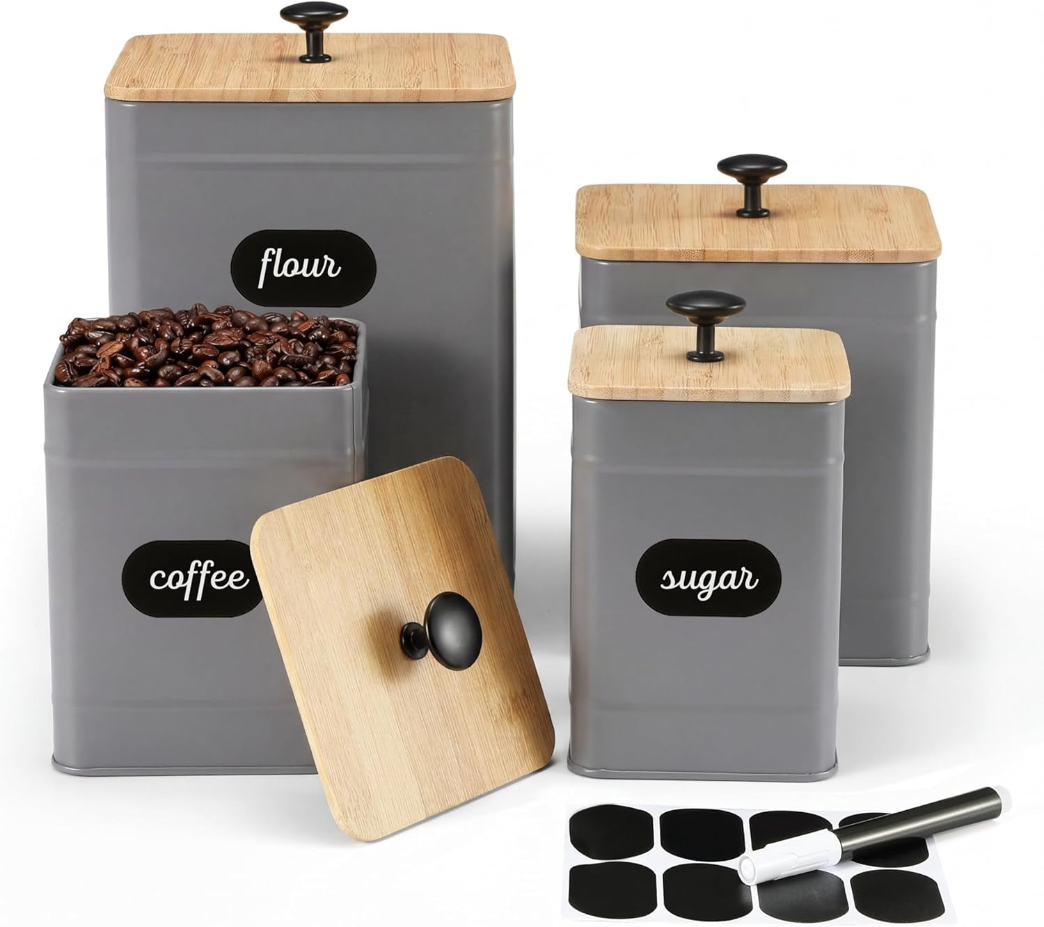 Kitchen Canisters, Airtight Canister Sets for Kitchen Counter, Kitchen ...