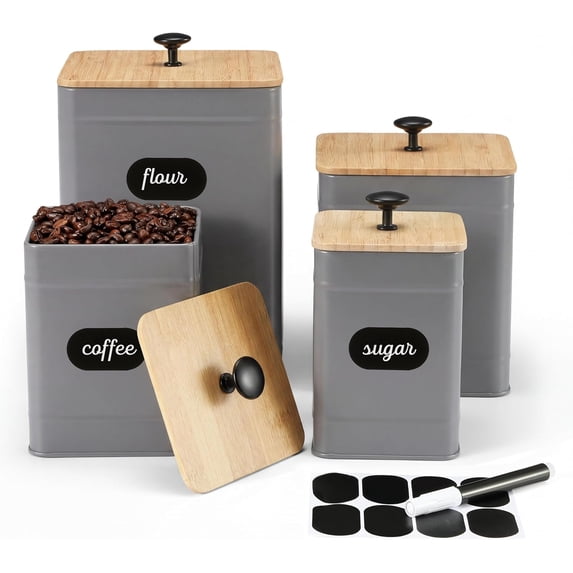 Kitchen Canisters, Airtight Canister Sets for Kitchen Counter, Kitchen ...