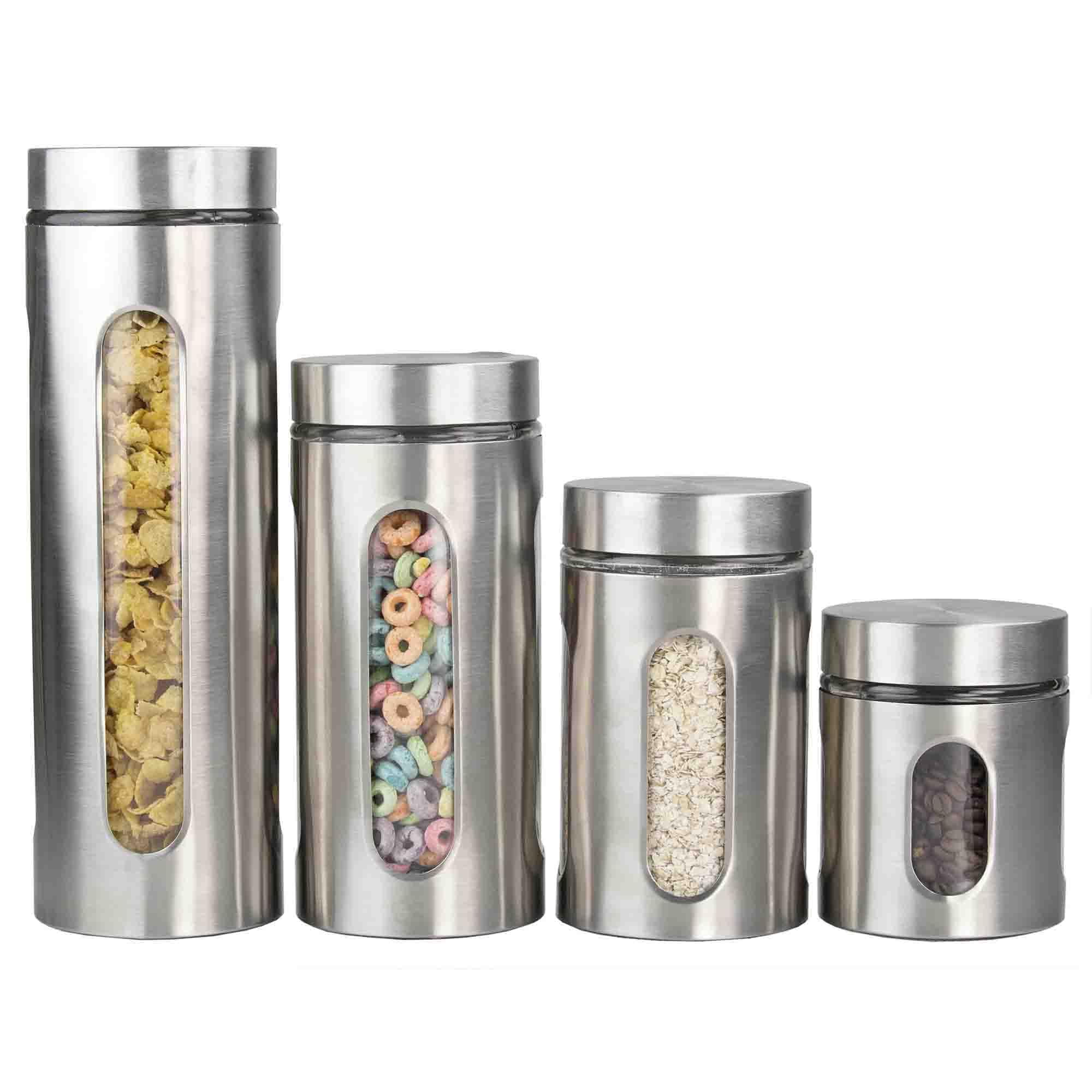 Kitchen Canisters By Home Basics | Retro-Styled For Kitchen Counter ...