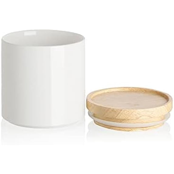 Kitchen Canisters Ceramic Food Storage Jar, Stackable Containers with ...