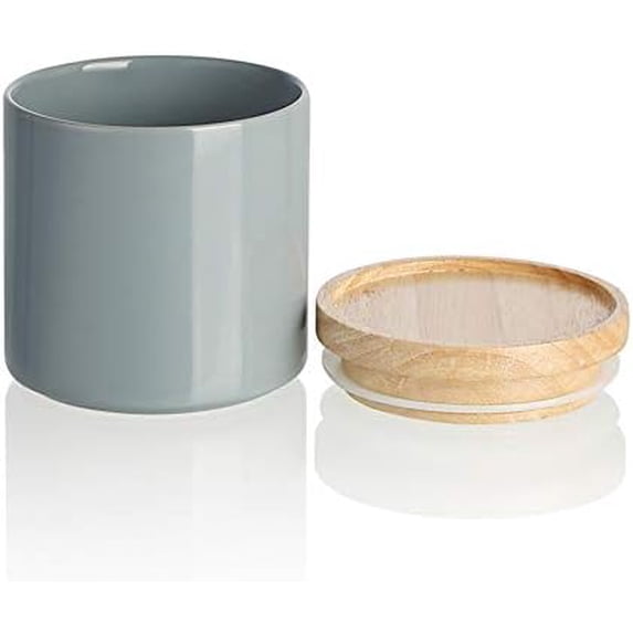 Kitchen Canisters Ceramic Food Storage Jar, Stackable Containers with ...