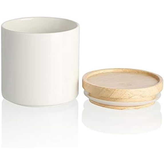 Kitchen Canisters Ceramic Food Storage Jar, Stackable Containers with ...
