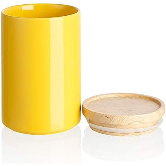 Kitchen Canisters Ceramic Food Storage Jar, Stackable Containers with ...