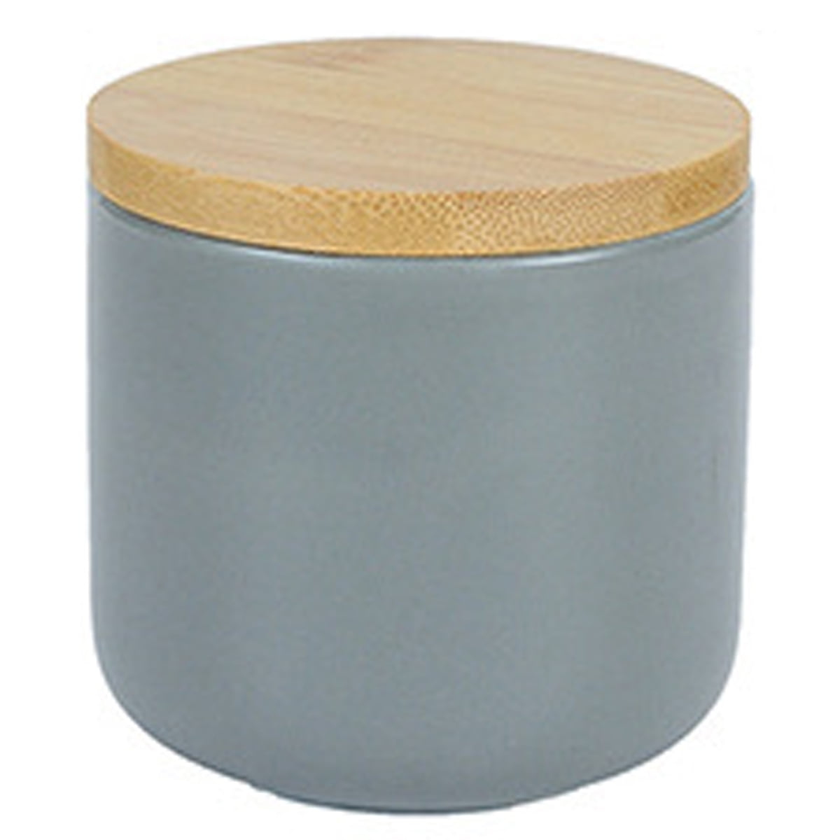 Kitchen Canisters Gray Stoneware Canisters with Bamboo Lids, Storage ...