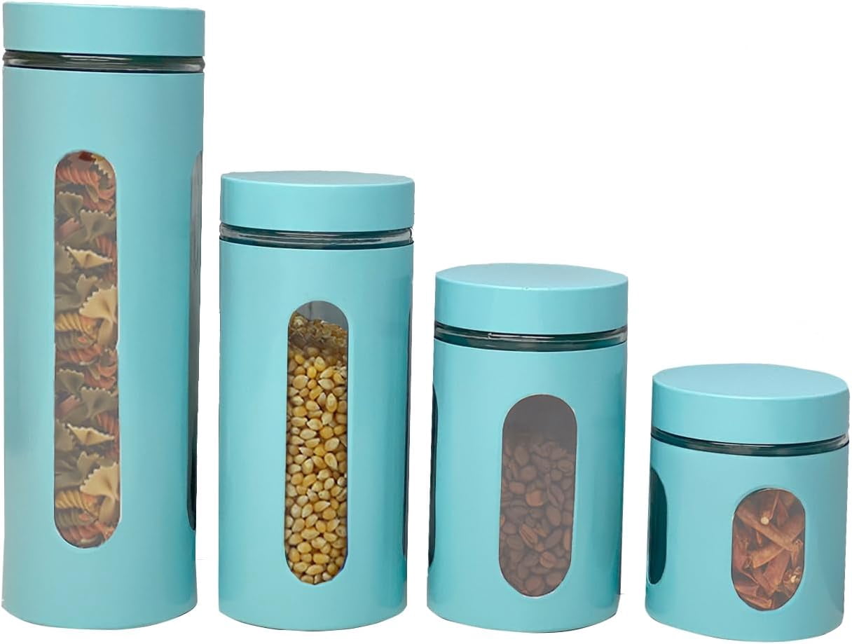 Kitchen Canisters Set For Countertop By Retro-Styled Canisters For ...