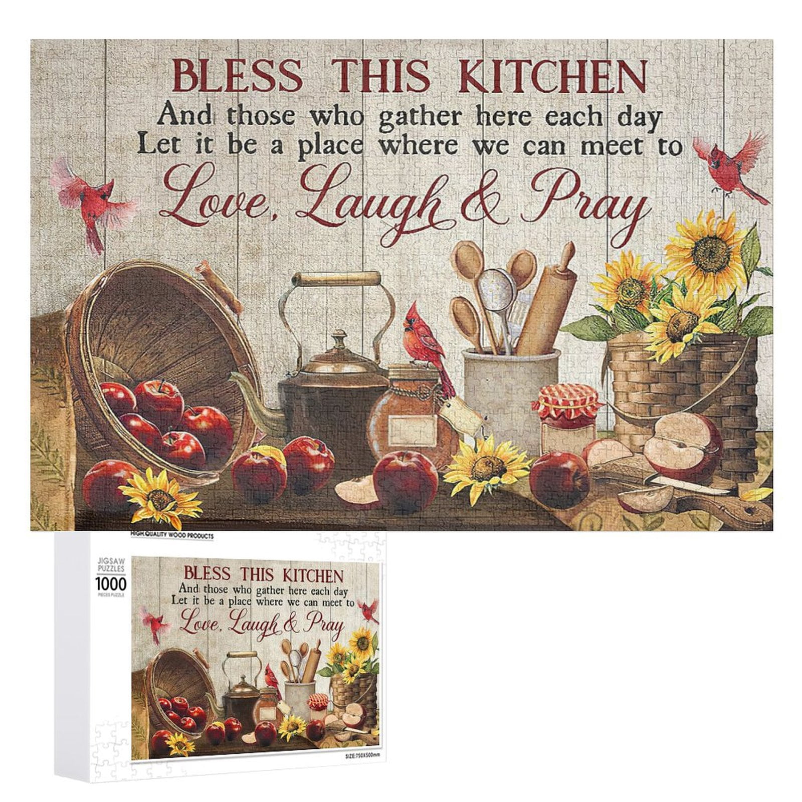 Kitchen Cardinal 1000 Piece Jigsaw Puzzles for Adults and Kids ...
