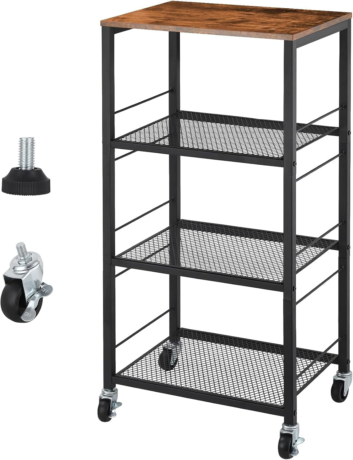 Kitchen Cart on Wheels Rolling Kitchen Island Carts with Wheels and ...