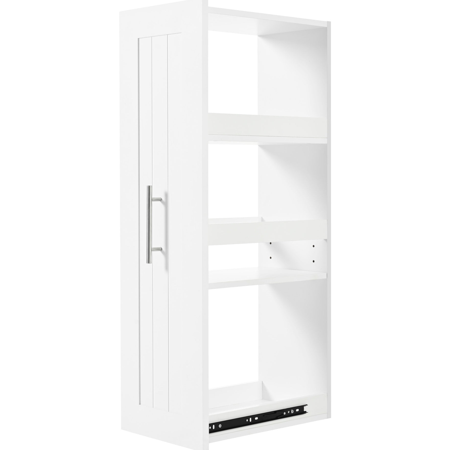 Kitchen Cart with 3-Tier Pull-Out Organizer | Adjustable Shelves & Drop ...
