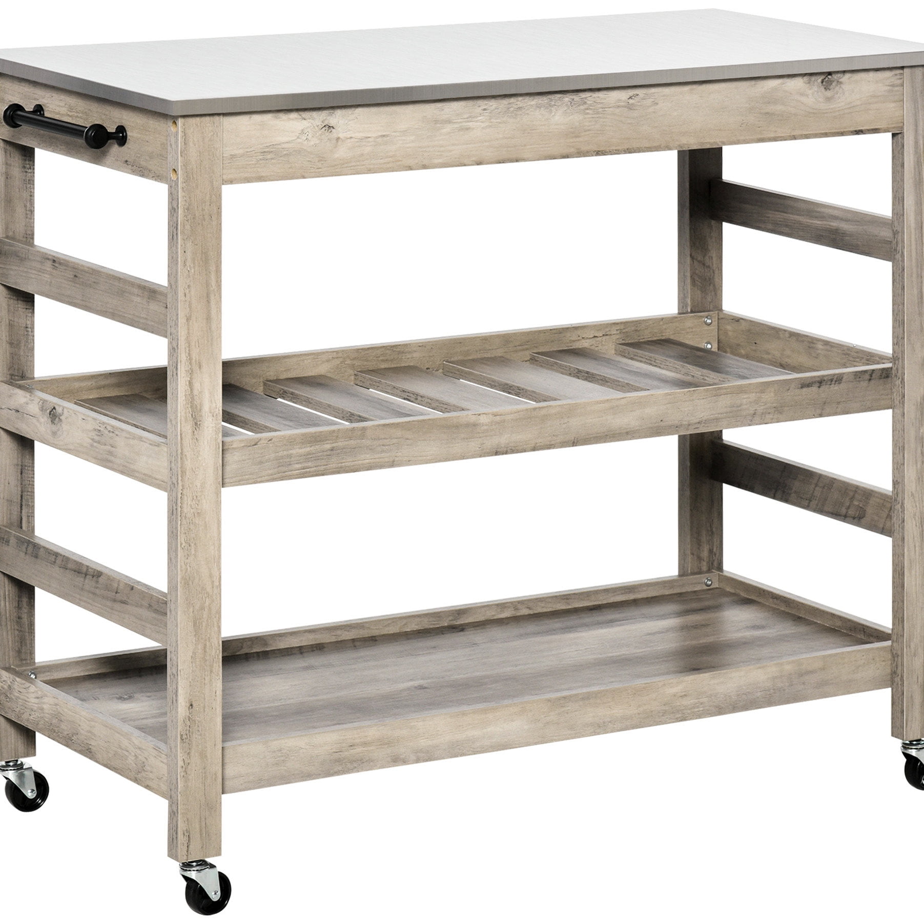 Kitchen Cart with Rolling Wheels | Two Shelves for Utensil Storage ...