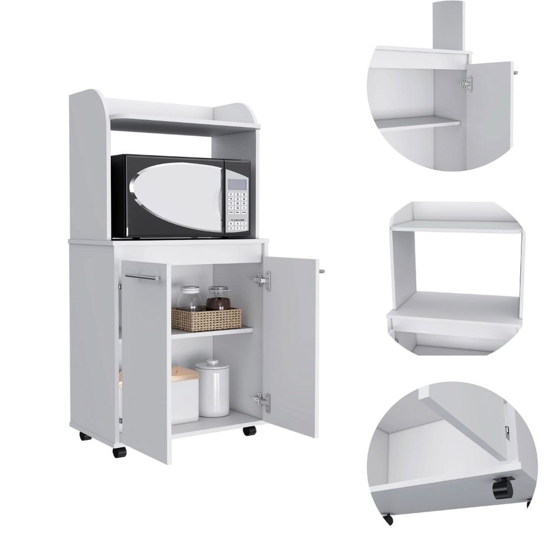 Kitchen Cart with Shelf | Double Door Design for Kitchen Items ...