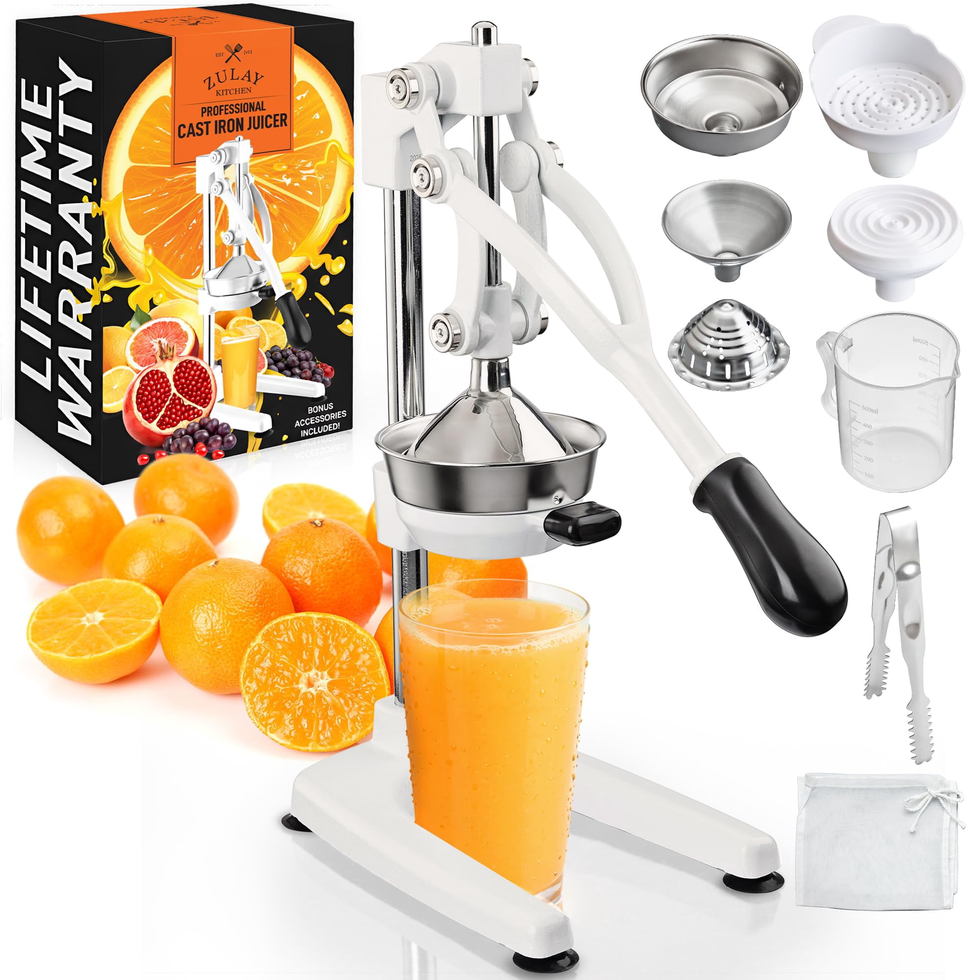 Kitchen Cast Iron Juicer – Heavy-duty manual juicer with removable ...