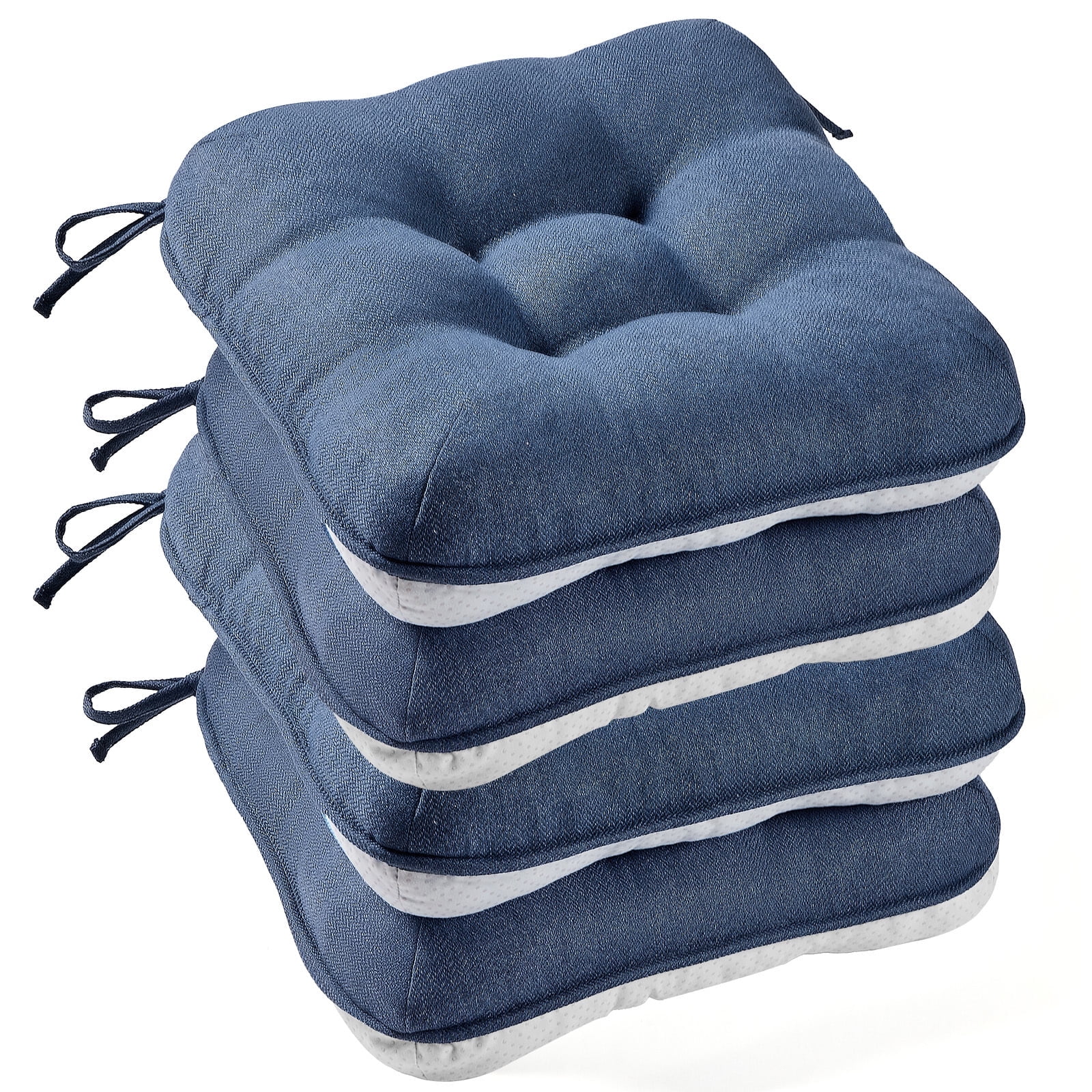 XIECUVA Chair Cushions for Dining Chair, Shredded Memory Foam Kitchen ...