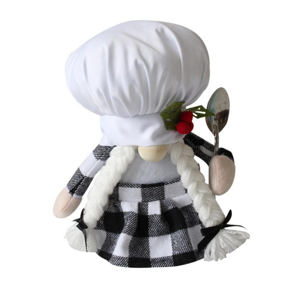 Kitchen Chef Gnome Plush Holding Rolling Pin Oven Mitts Baker Handmade ...