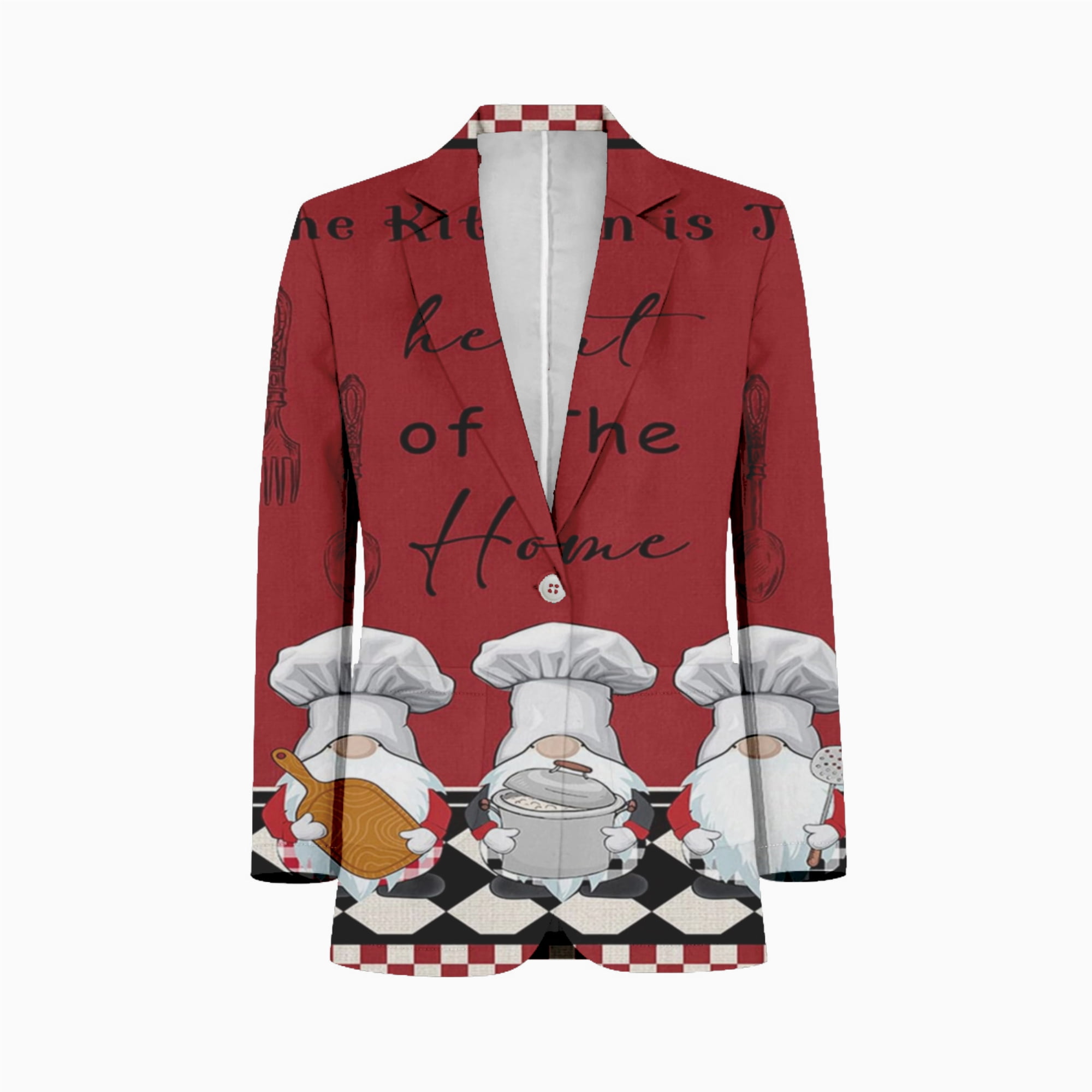 Kitchen Chef Red White Black Plaid Customized Men's Suits full man ...