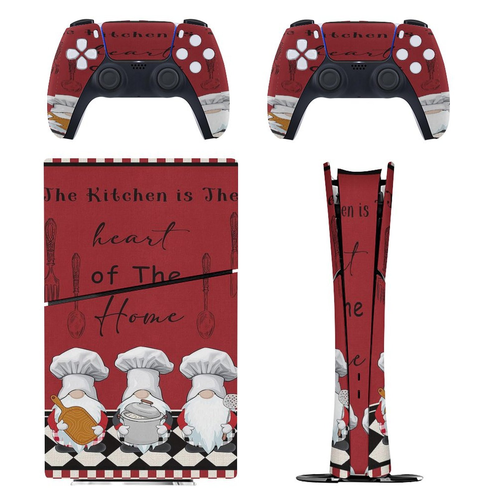 Kitchen Chef Red White Black Plaid PS5/PS5 Pro/PS5 Slim Digital Disc ...