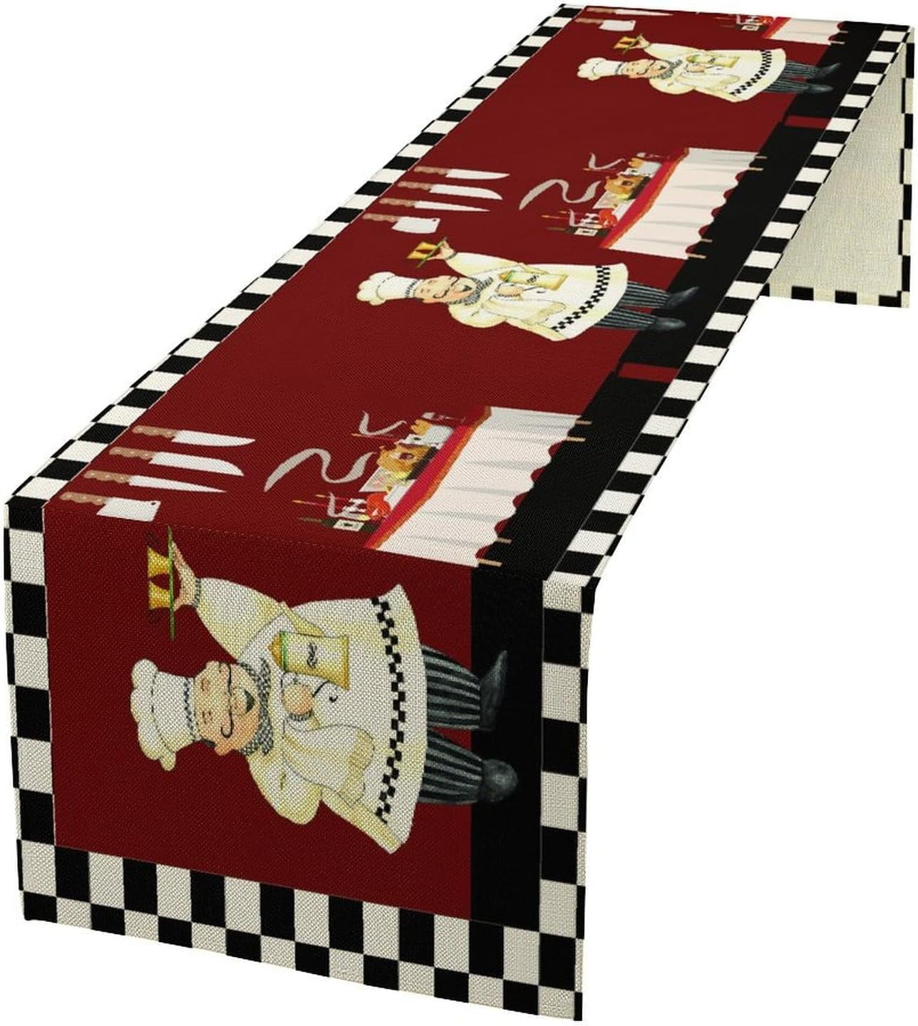 Kitchen Chef Table Runner, Fat Chef Table Runner, Farmhouse Decor ...