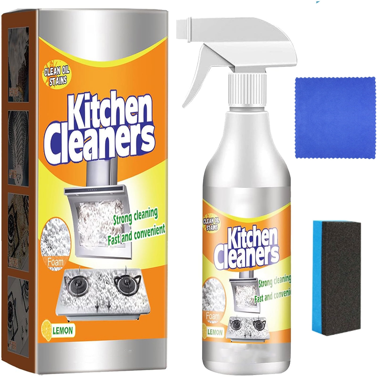 Kitchen Cleaner Aibo, 120ml Aibo Kitchen Oil Cleaner, All Purpose Cleaner Spray Heavy-Duty ...