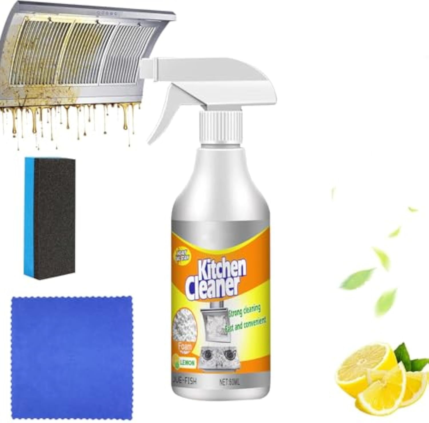 Kitchen Cleaner Aibo, Magic Brush Pro Cleaner Spray, Kitchen Foam Cleaner, All-Purpose Kitchen ...