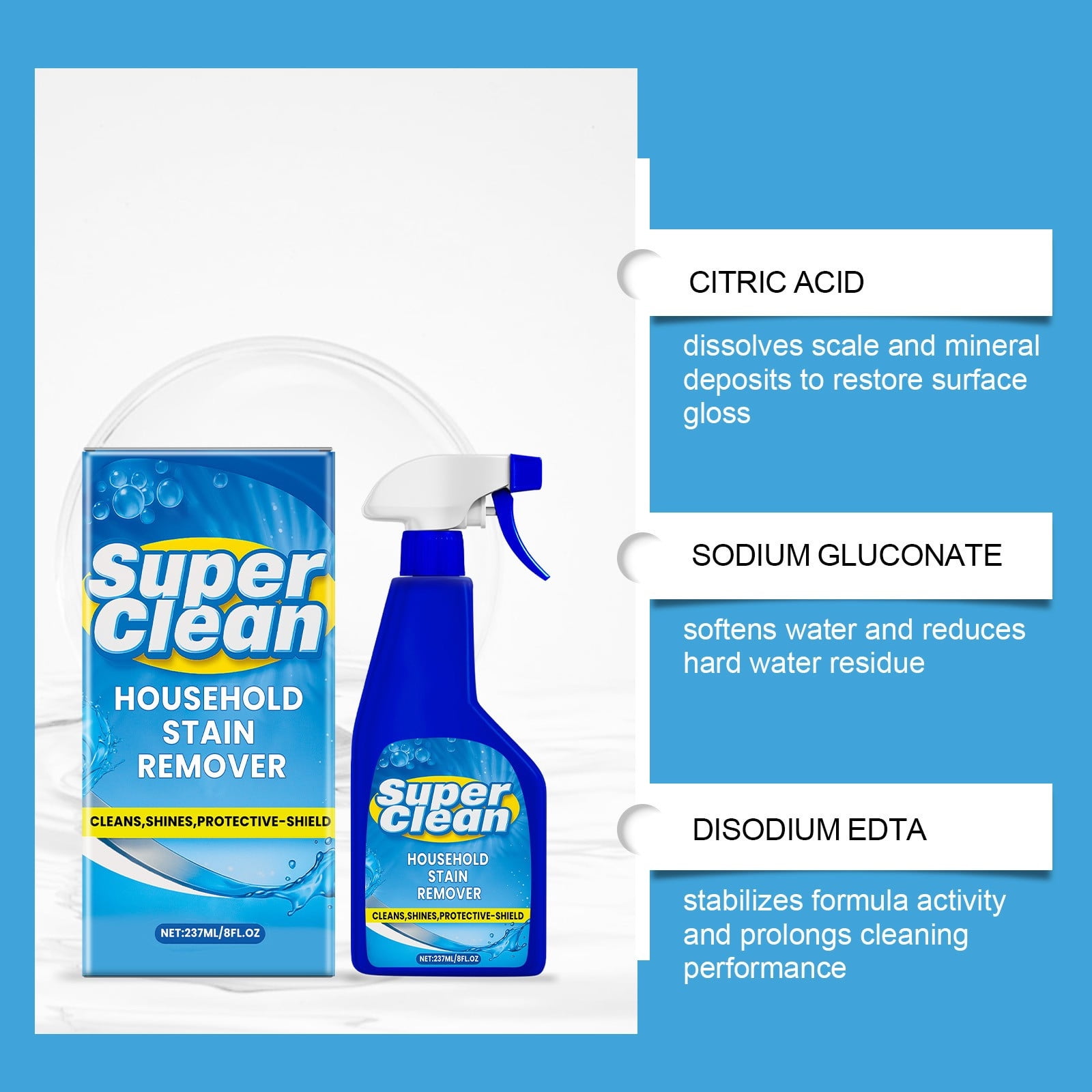 Kitchen Cleaner Spray, Degreaser Cleaner Heavy Duty, Glass Cooktop ...