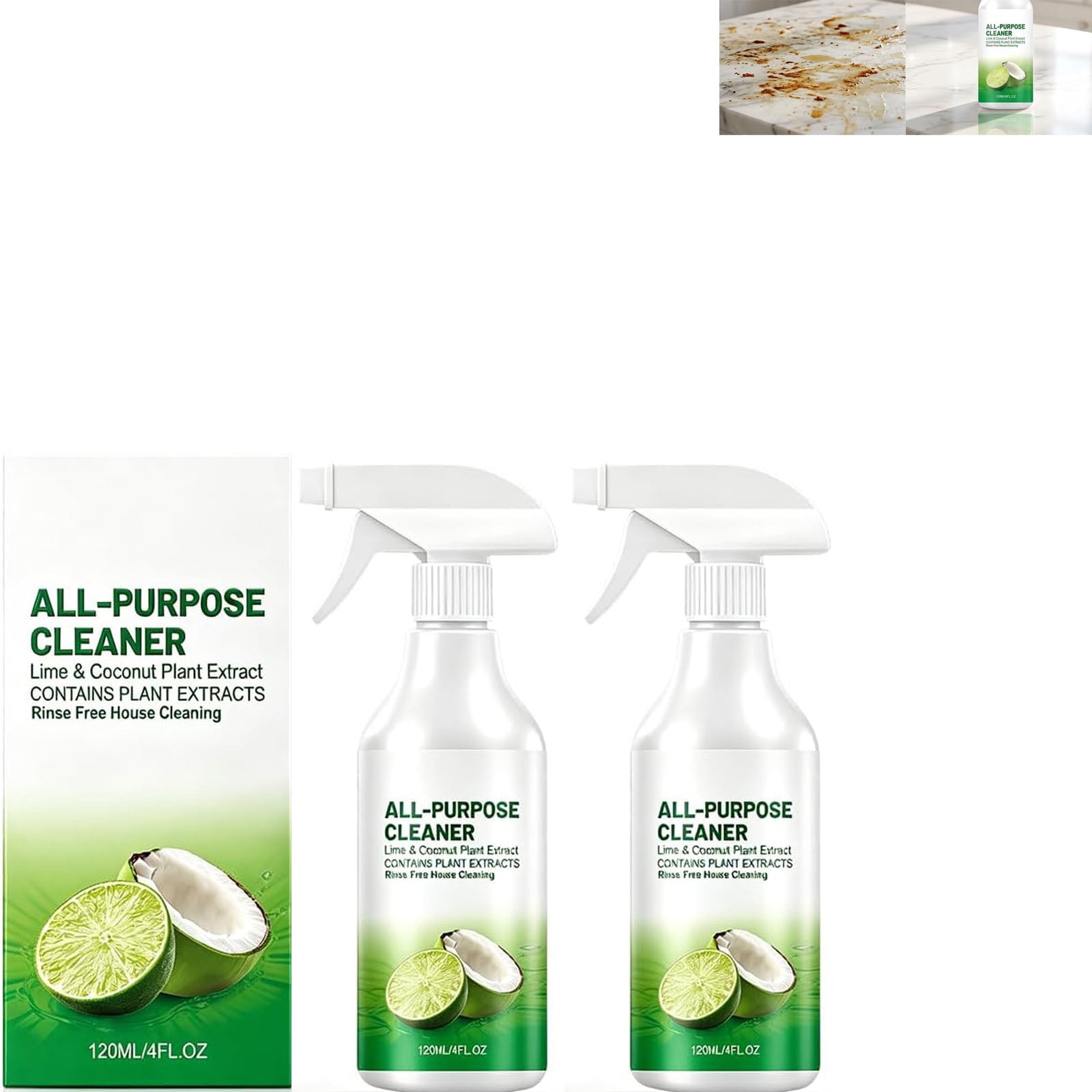 Kitchen Cleaner Spray - Lemon Scented All-Purpose Countertop Degreaser ...
