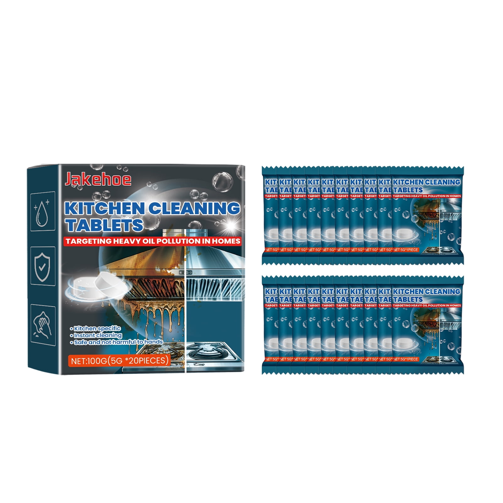 Kitchen Cleaning Effervescent Tablets Stove Tile Bathroom Kitchen Heavy ...